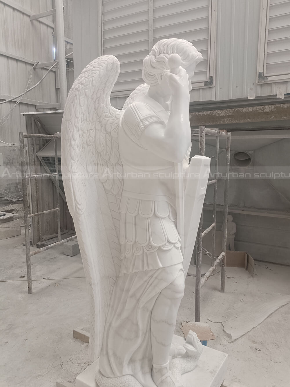 St Michael Marble Statue