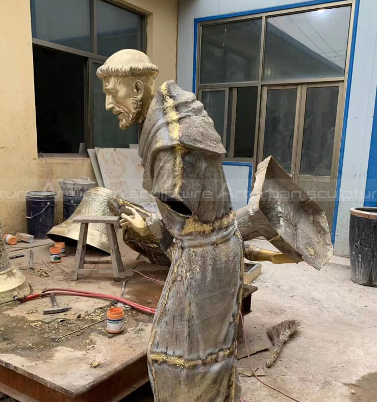 St Francis Statue with Birds