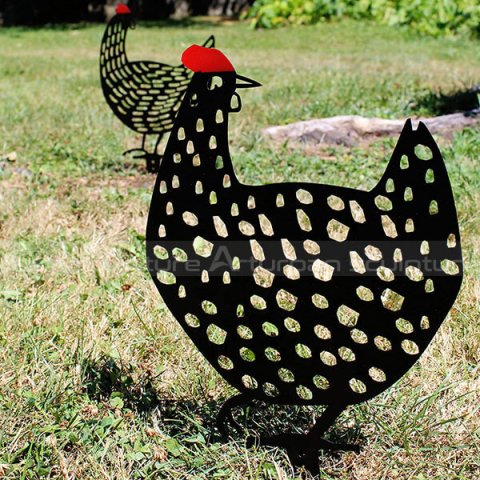 Sherem Metal Chicken Garden Sculpture