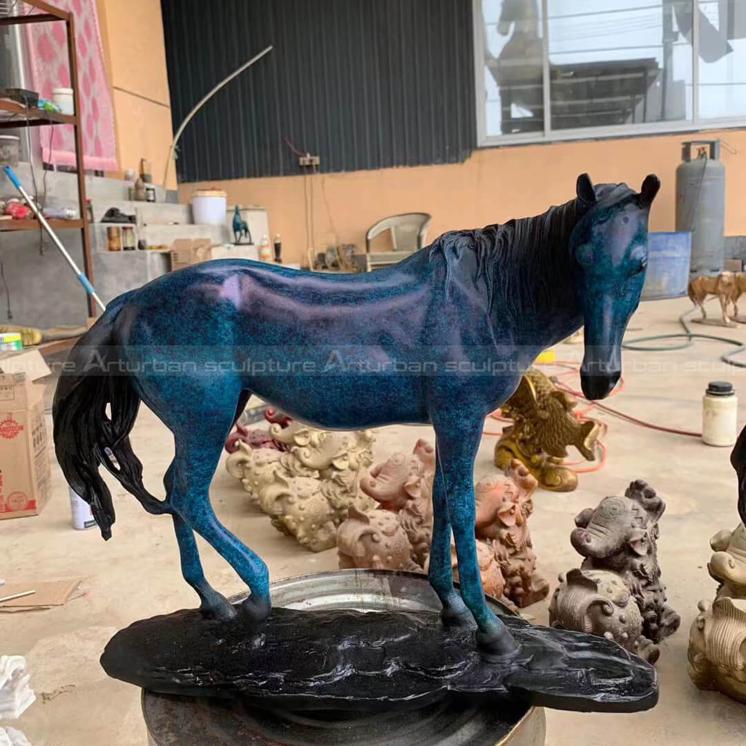 Small Bronze Horse Sculpture