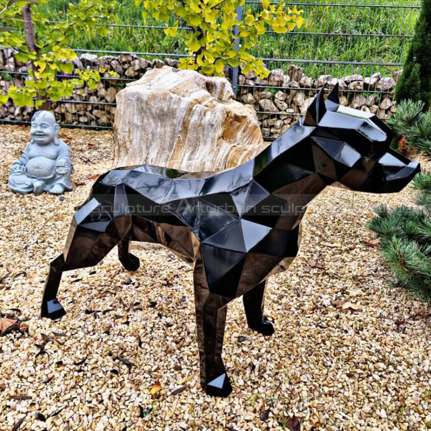 Geometric Dog Statue