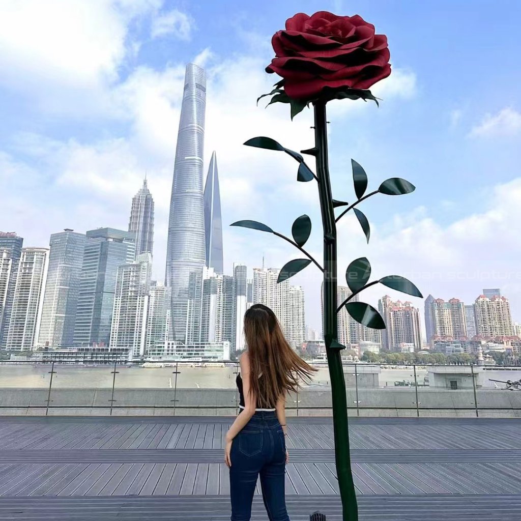 Stainless Steel Rose - Arturban Statue