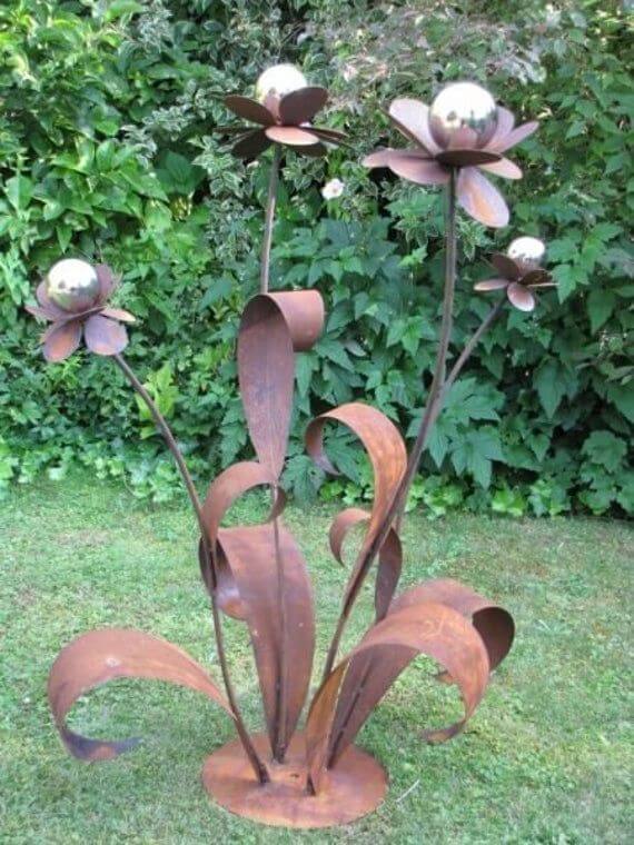 Stainless Steel Rose - Arturban Statue