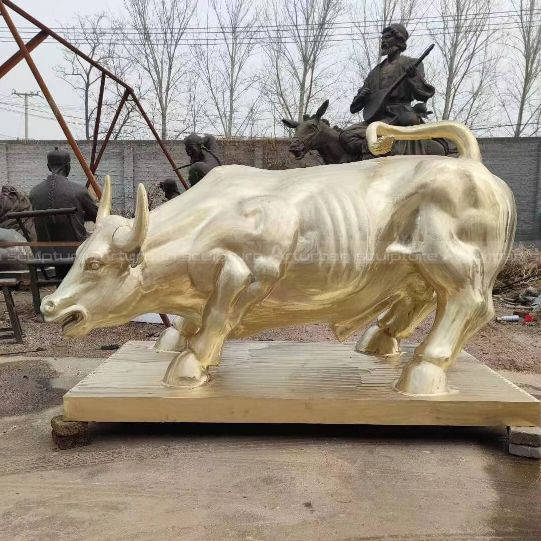 Brass Bull Statue