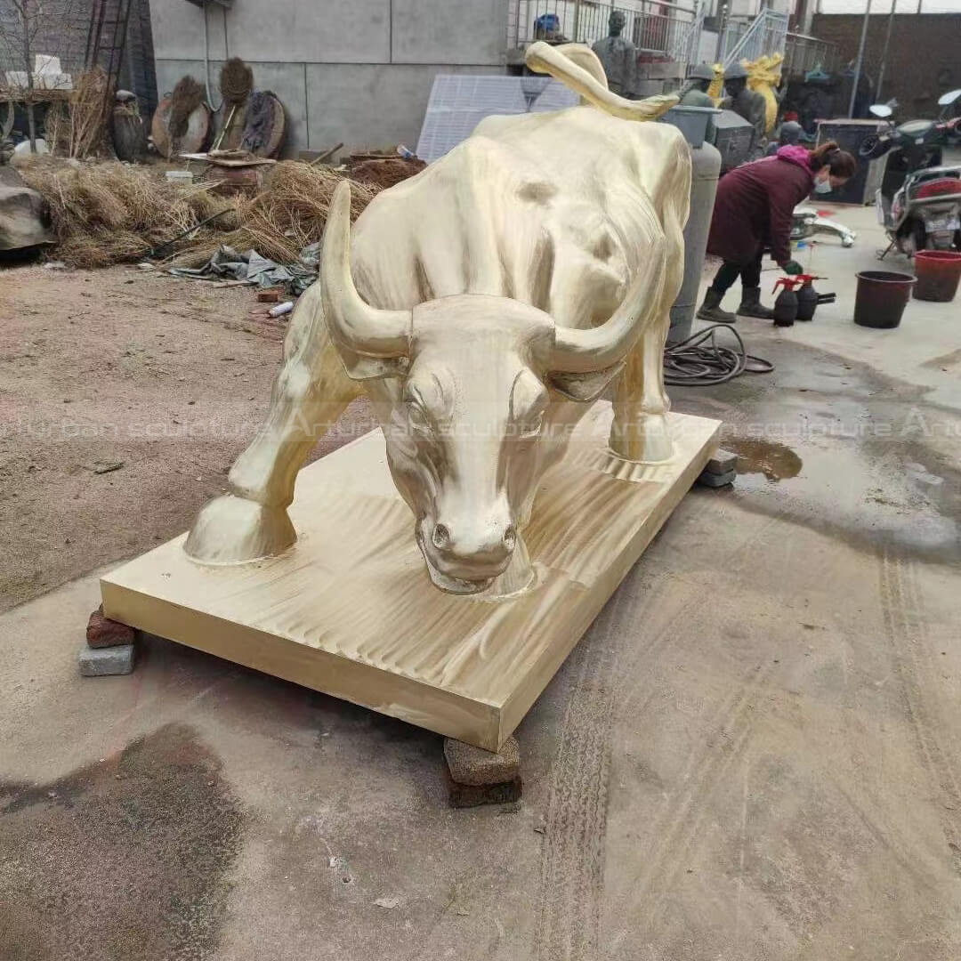 Brass Bull Statue