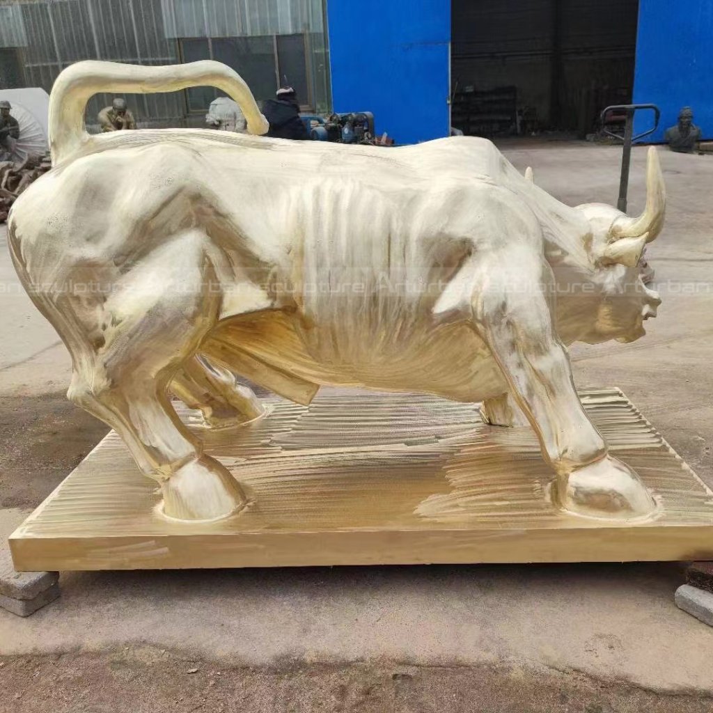 Brass Bull Statue