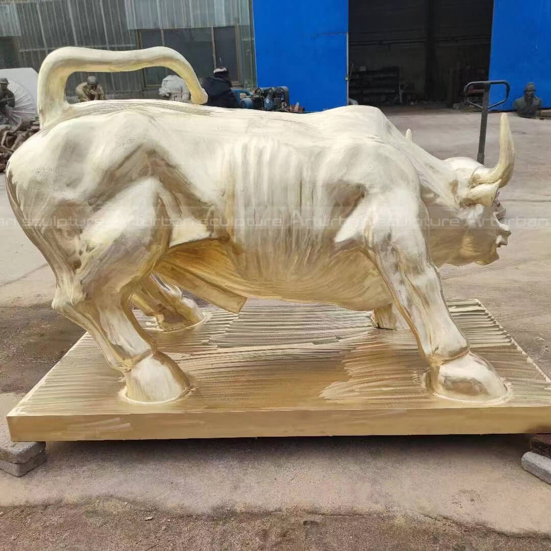 Brass Bull Statue