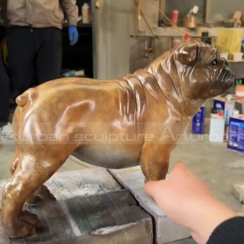 shar pei dog statue