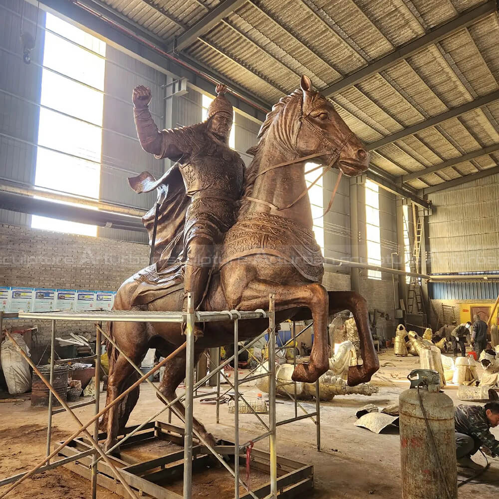 bronze equestrian statues