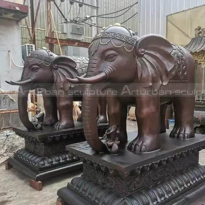 elephant pair statue
