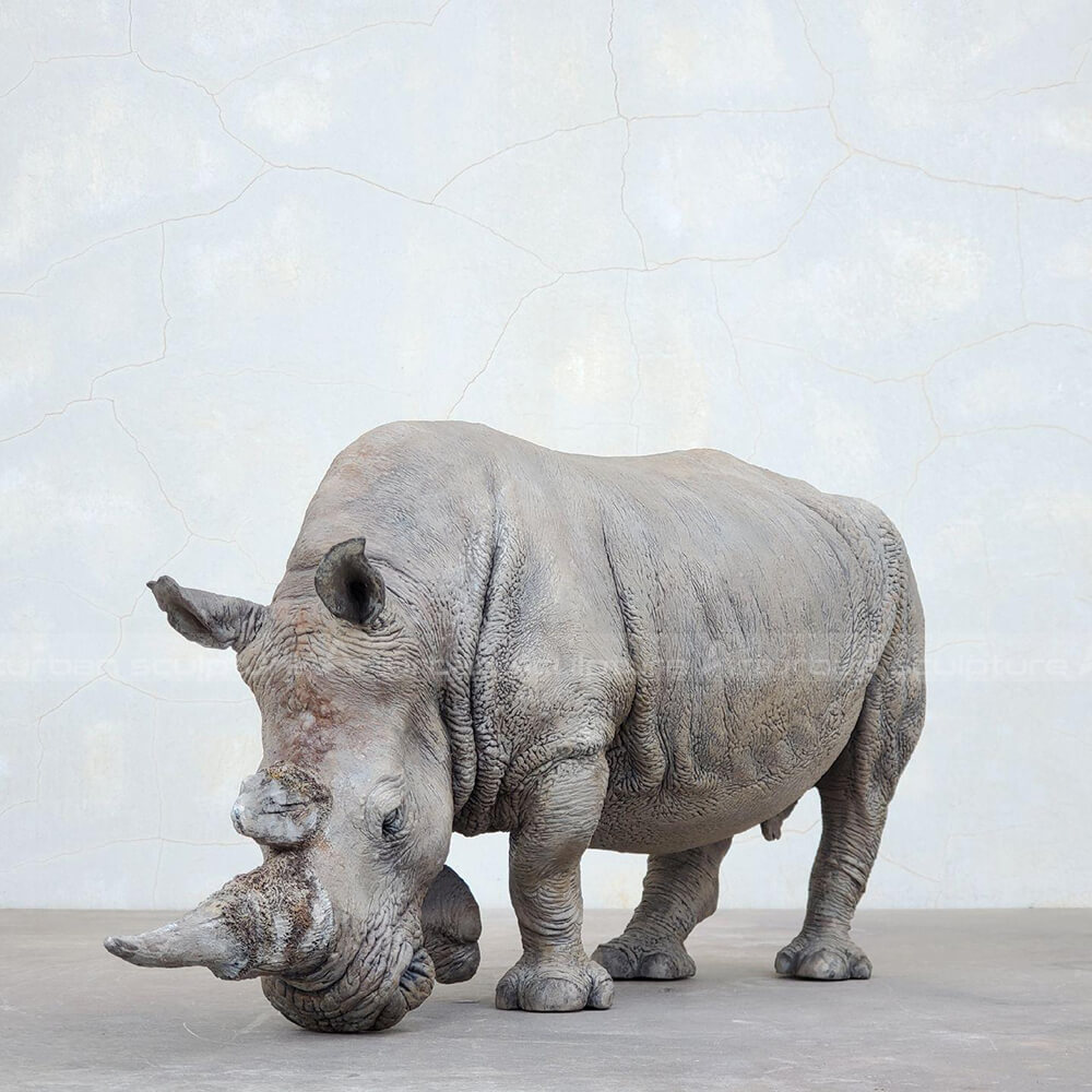 fiberglass rhino statue