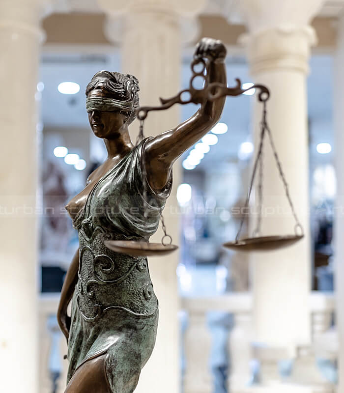 blind lady justice bronze statue - Arturban Statue