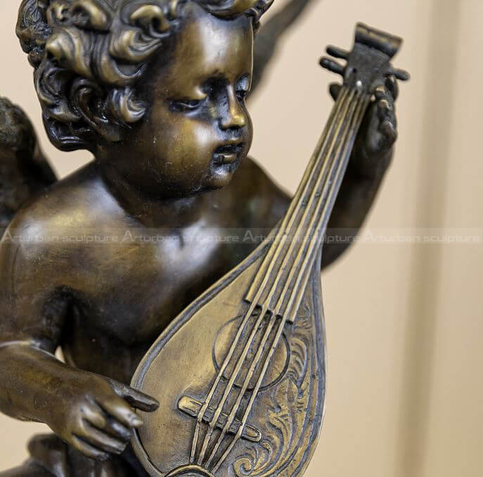 cherub playing guitar statue - Arturban Statue