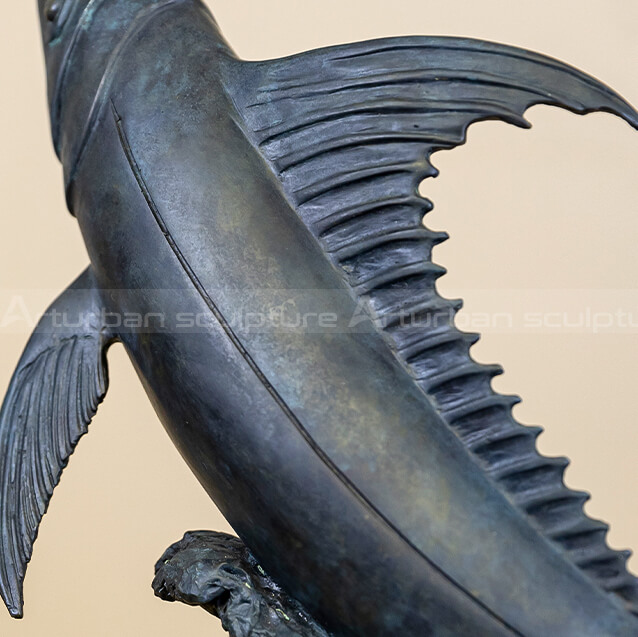 bronze marlin sculpture - Arturban Statue