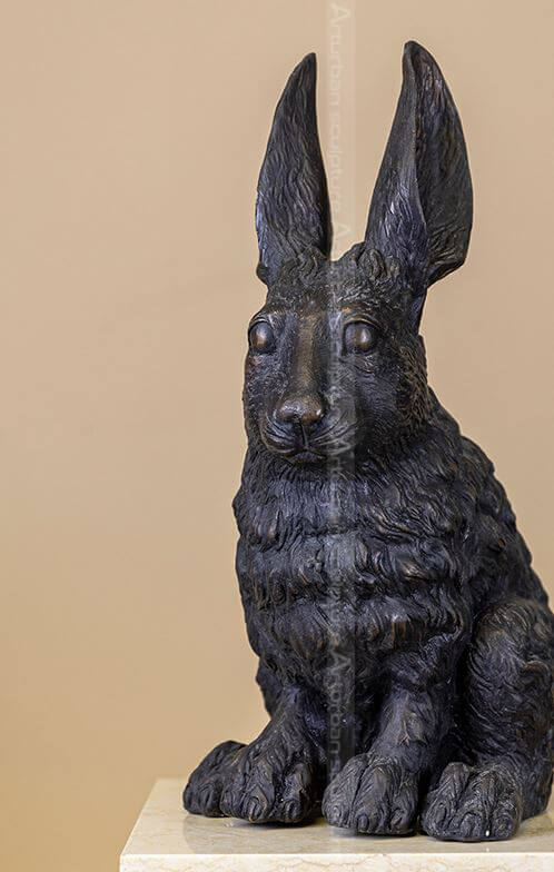 brass rabbit sculpture - Arturban Statue