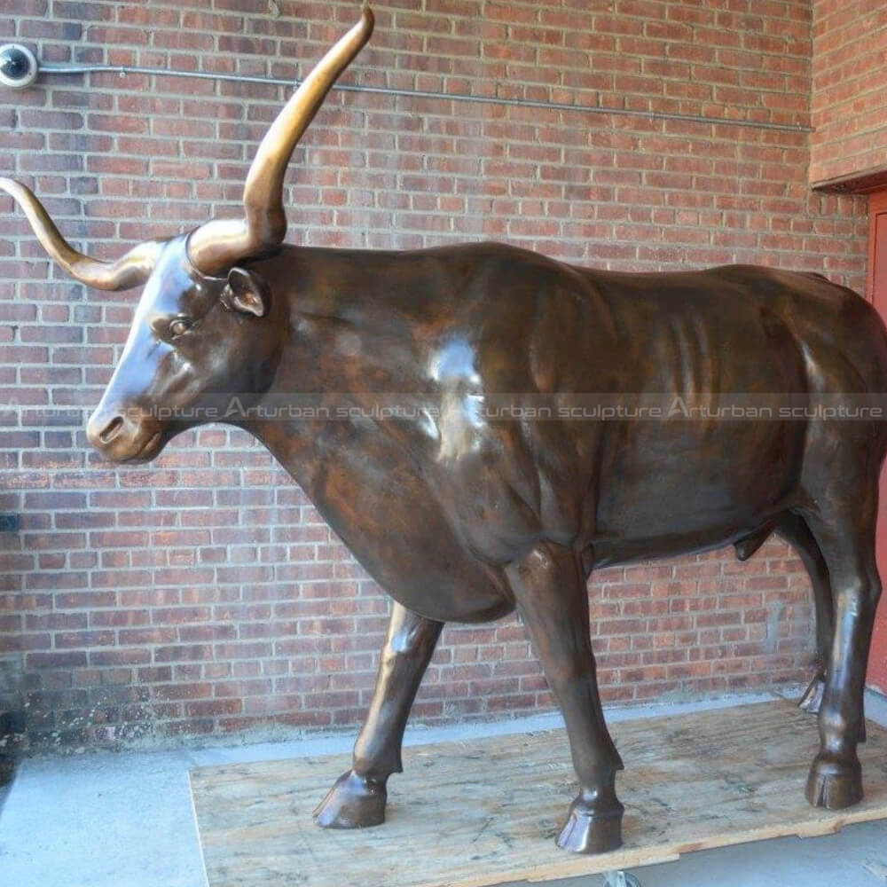 bronze longhorn sculpture - Arturban Statue