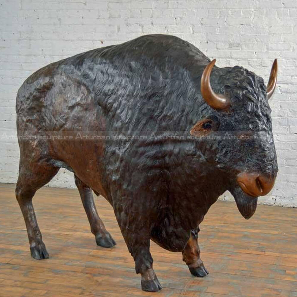 bison bronze sculpture - Arturban Statue