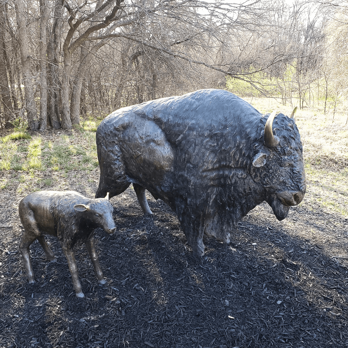 bison bronze sculpture - Arturban Statue