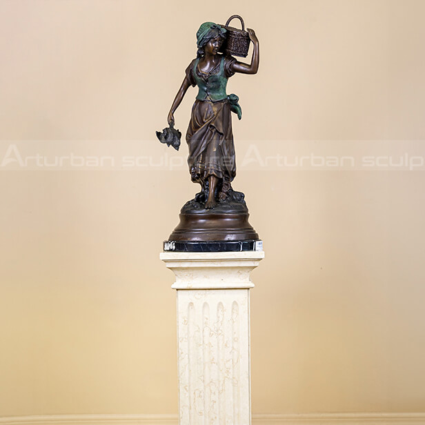 girl and basket statue- Arturban Statue