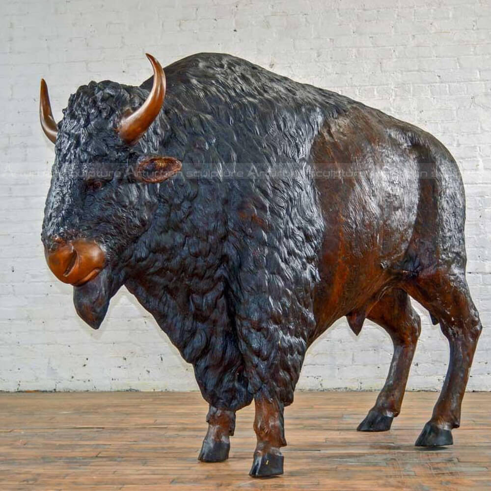 bison bronze sculpture - Arturban Statue