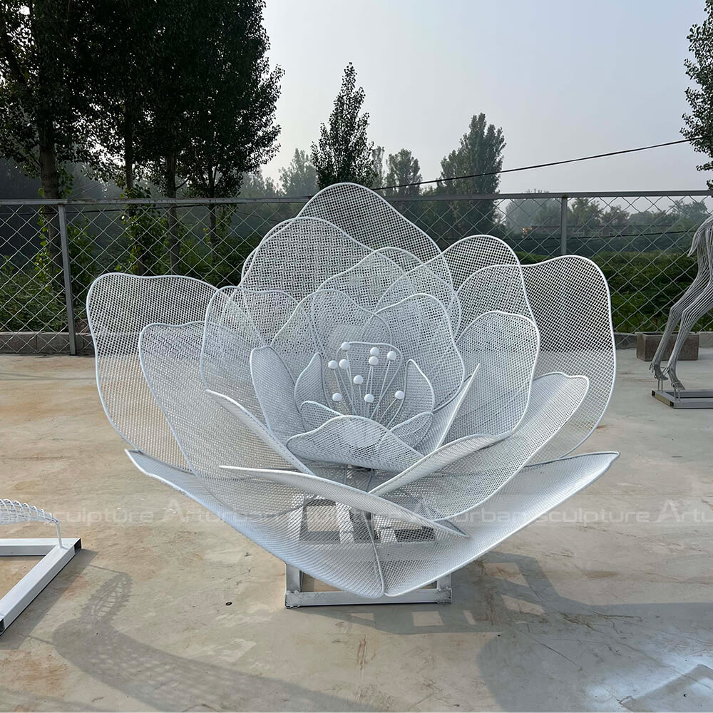 stainless steel flower sculpture - Arturban Statue