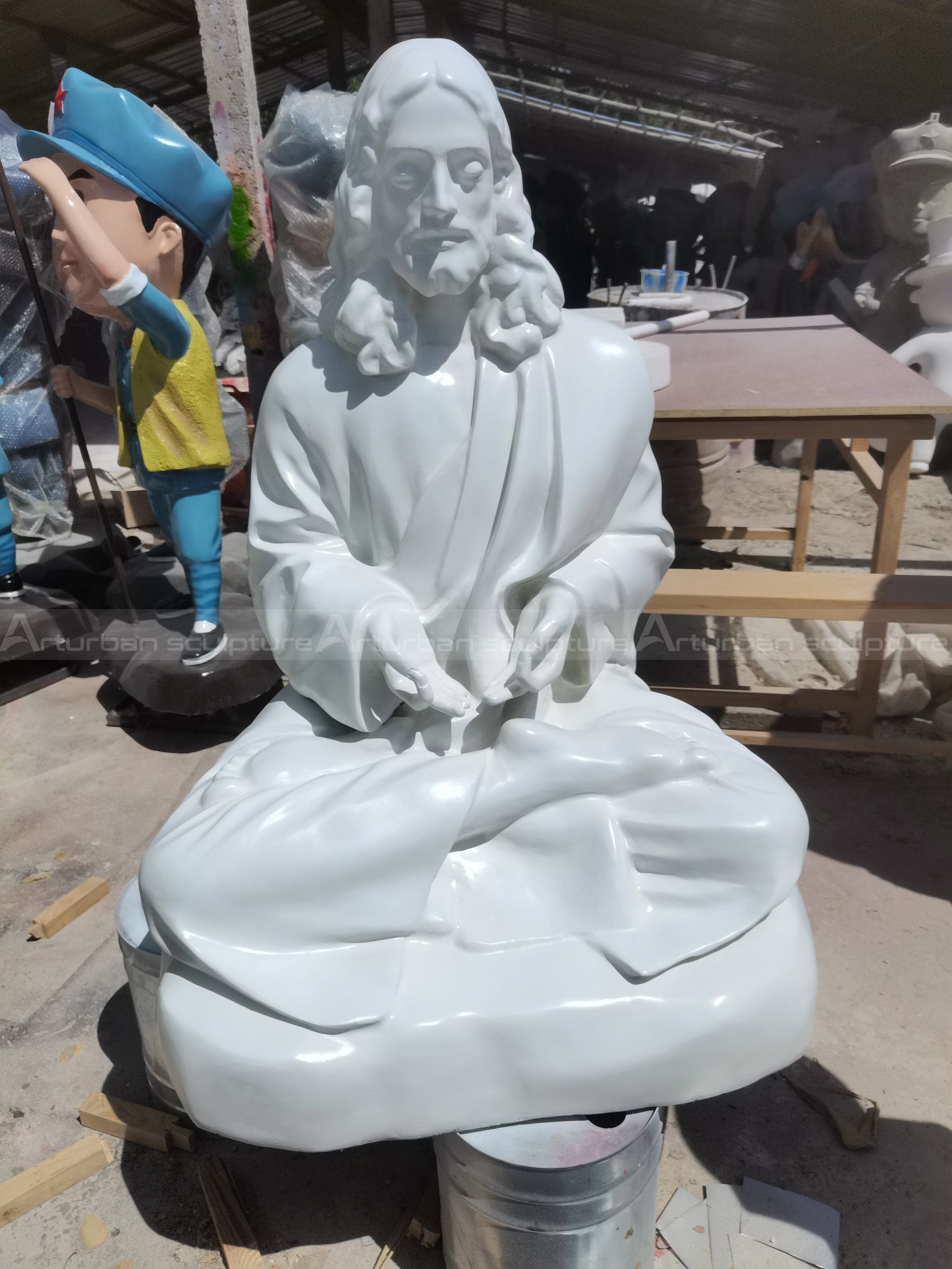 meditating jesus statue - Arturban Statue