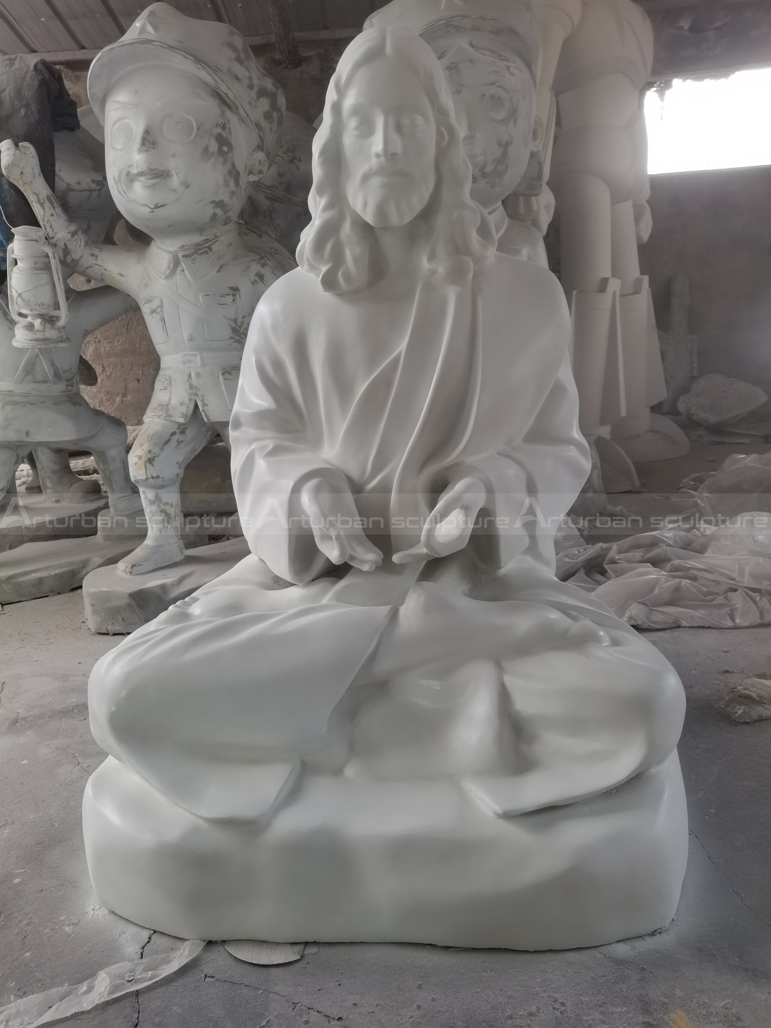 meditating jesus statue - Arturban Statue