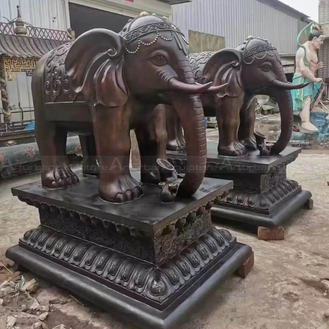 antique bronze elephant sculpture- Arturban Statue