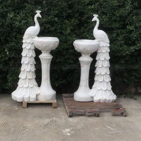 peacock flower pot - Arturban Statue