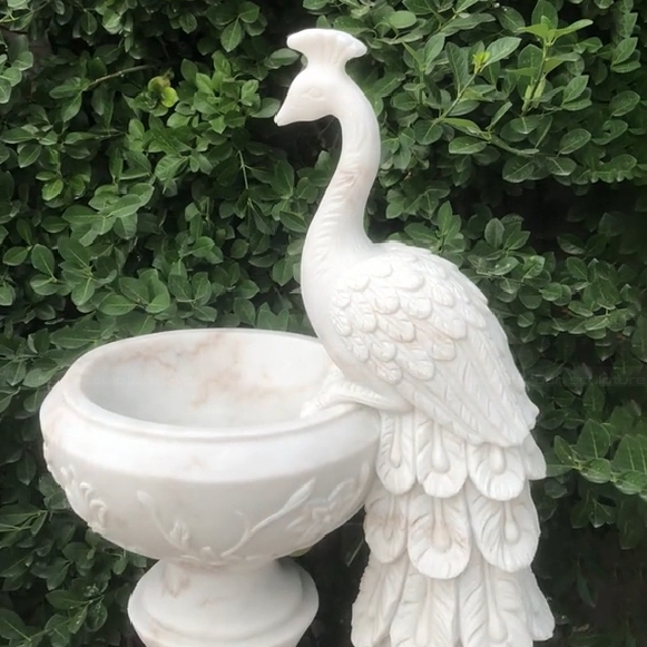 peacock flower pot - Arturban Statue