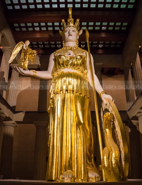 Parthenon and Athena statue- Arturban Statue