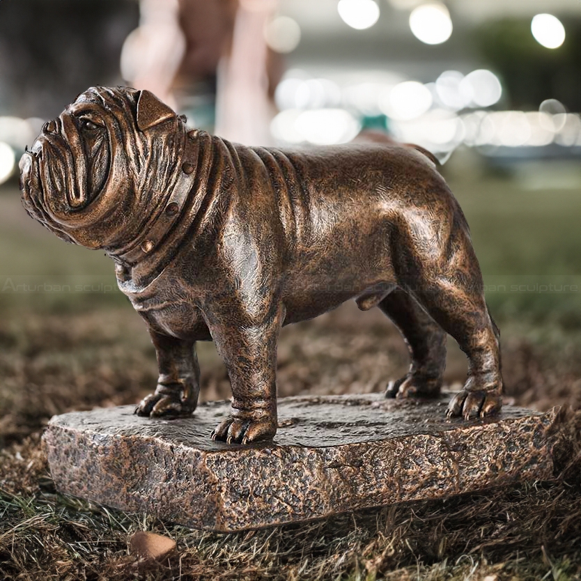 bronze bulldog statue for sale- Arturban Statue