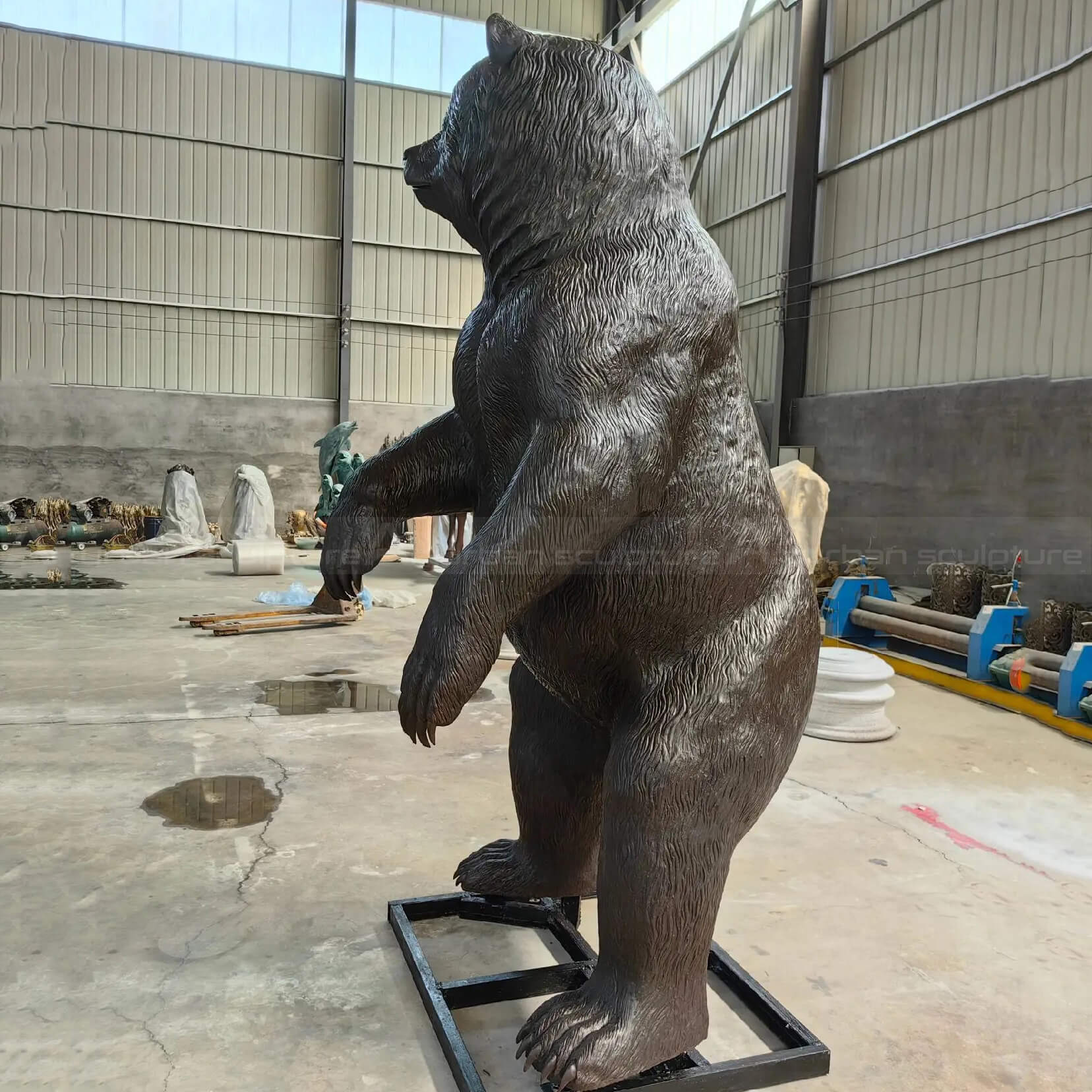 bronze standing bear statue - Arturban Statue