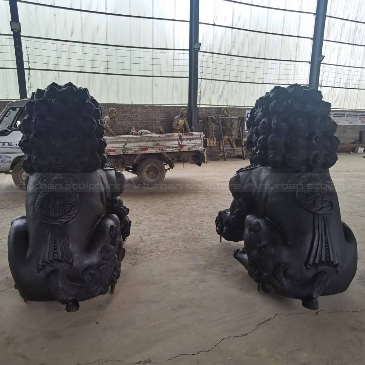 antique foo dog statues- Arturban Statue
