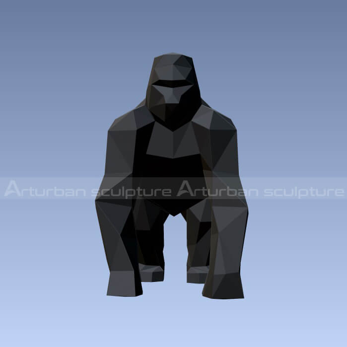 Geometric Gorilla Statue - Arturban Statue