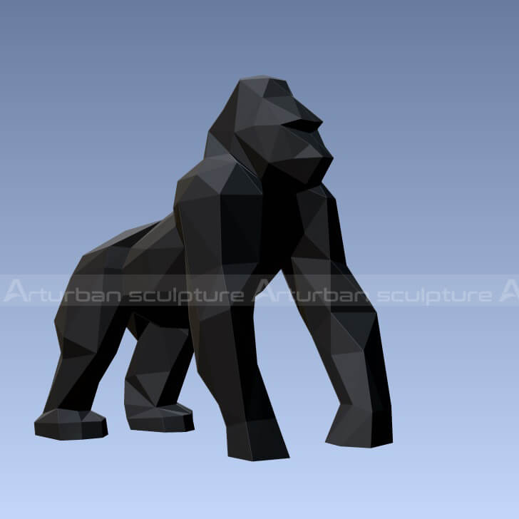 Geometric Gorilla Statue - Arturban Statue