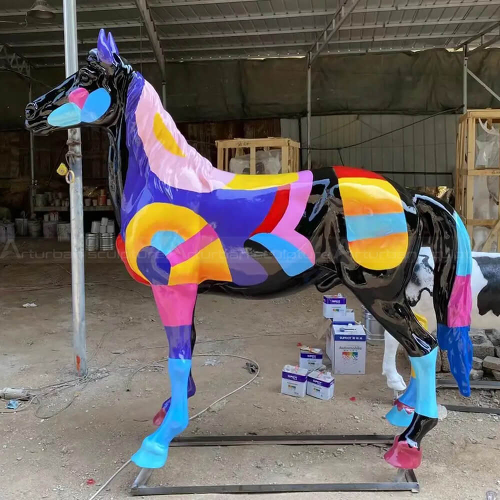 horse life size statue standing - Arturban Statue