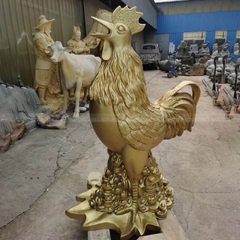 gold rooster statue- Arturban Statue