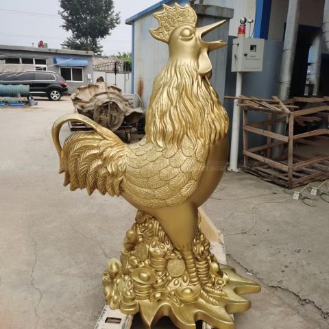gold rooster statue- Arturban Statue