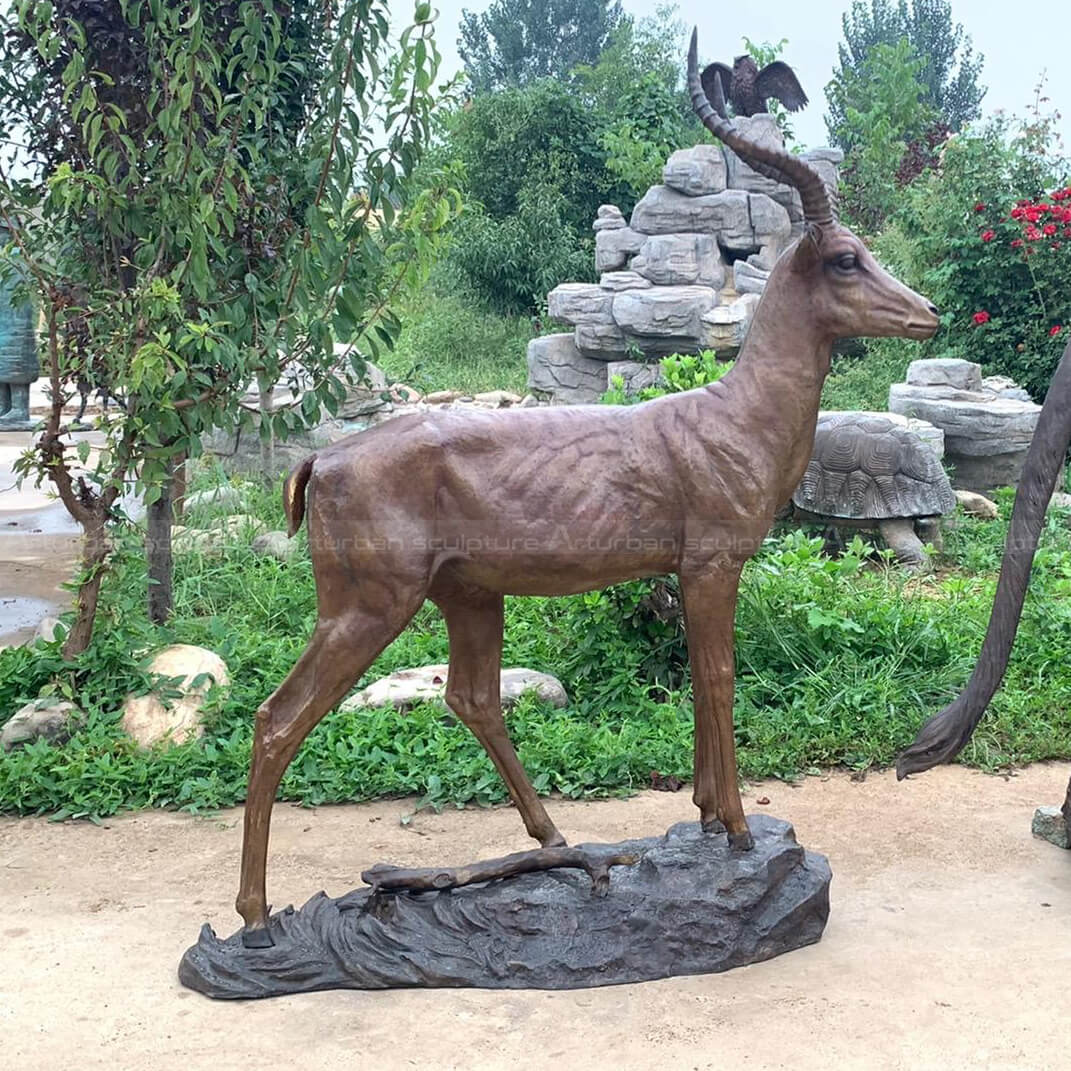 brass antelope statue- Arturban Statue