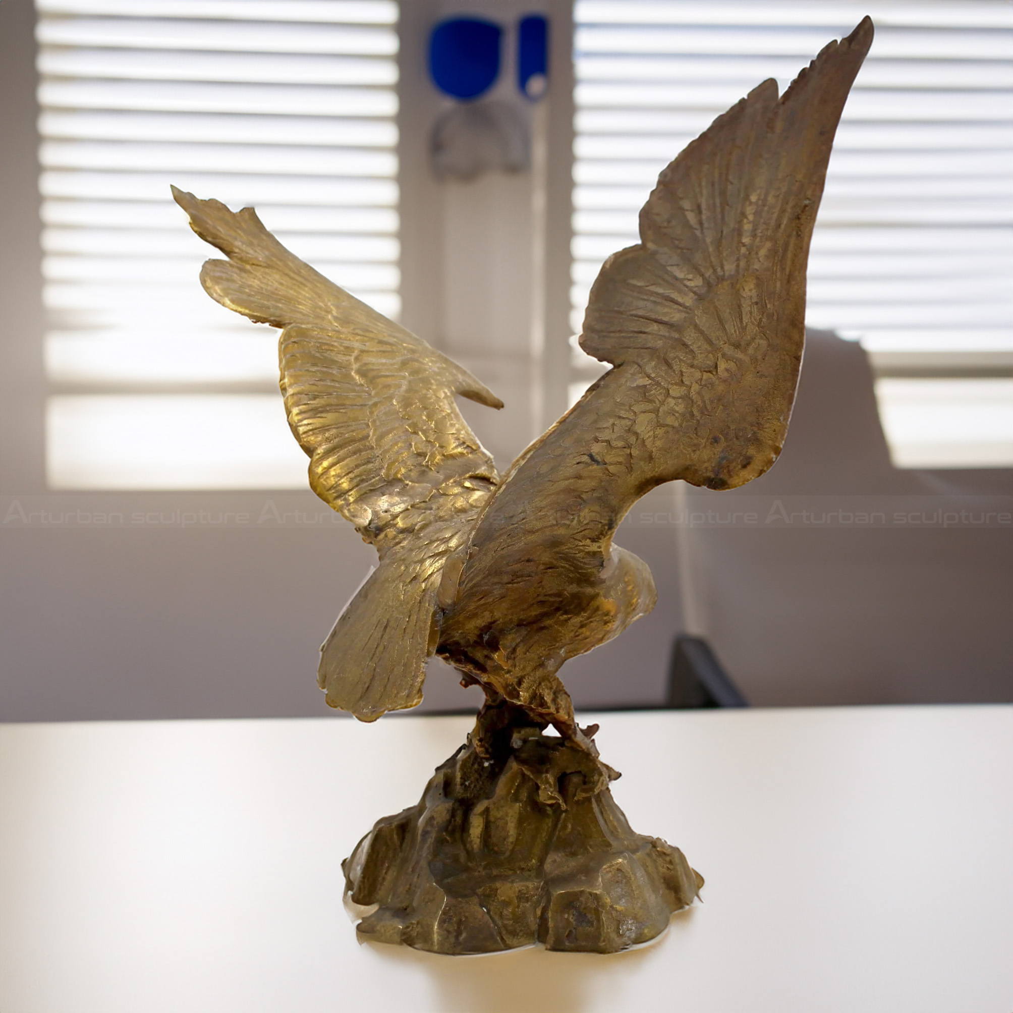 brass eagle sculpture - Arturban Statue