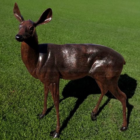 bronze deer garden statue - Arturban Statue