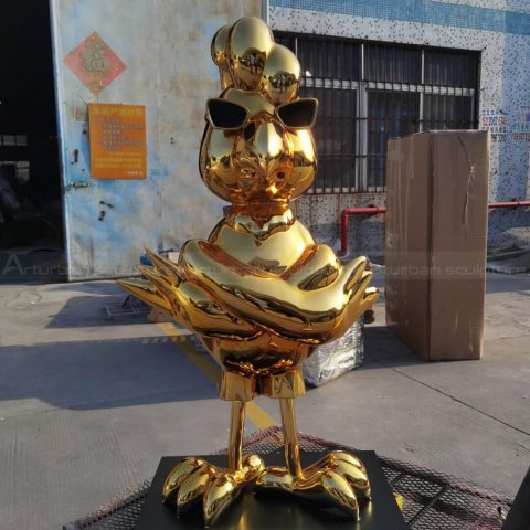 cartoon chicken glasses - Arturban Statue