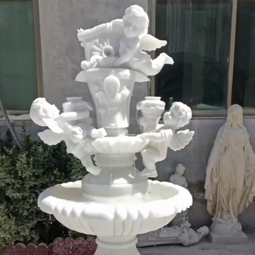 cherub angel water fountain - Arturban Statue