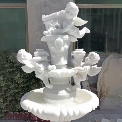 cherub angel water fountain - Arturban Statue