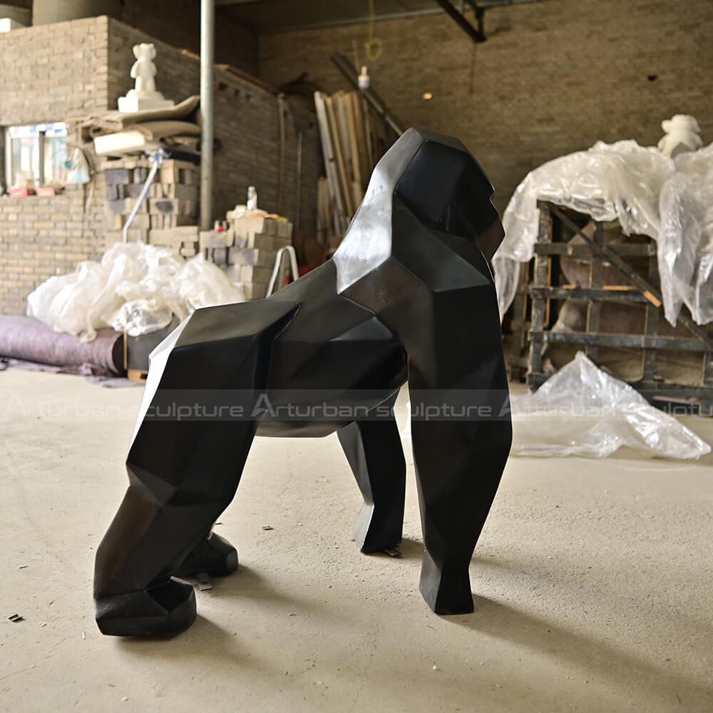 Geometric Gorilla Statue - Arturban Statue