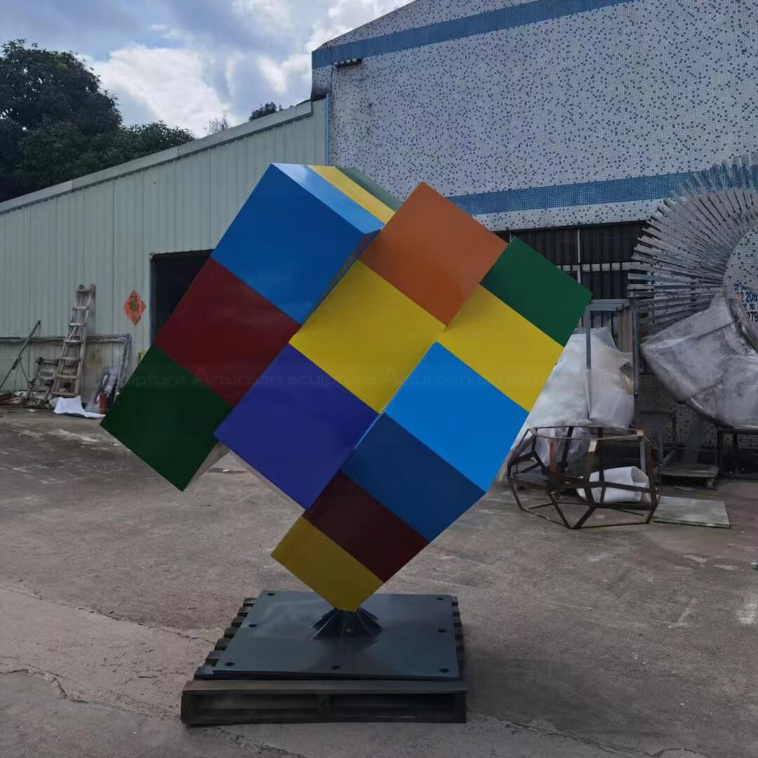 rubik's cube sculpture- Arturban Statue
