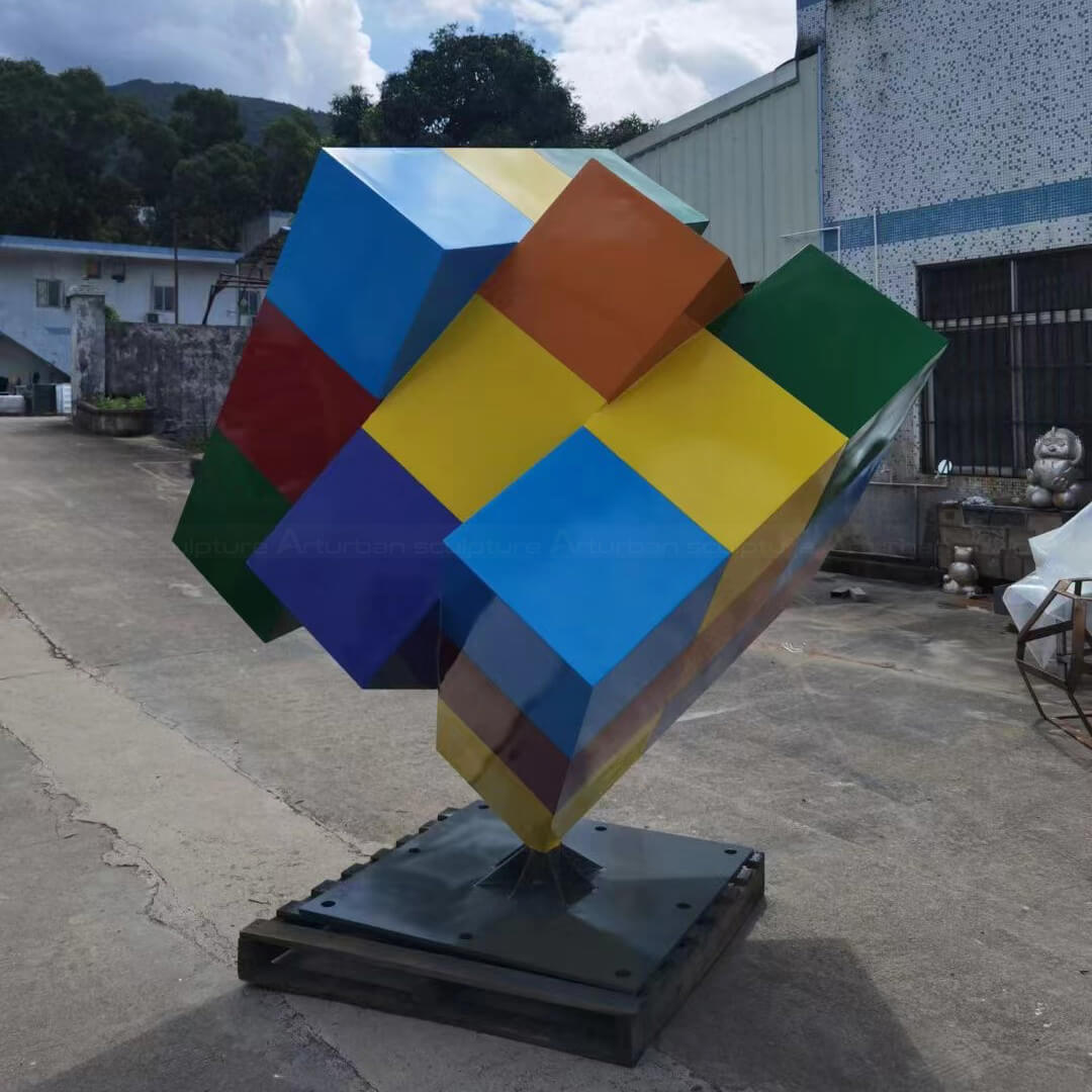 rubik's cube sculpture- Arturban Statue