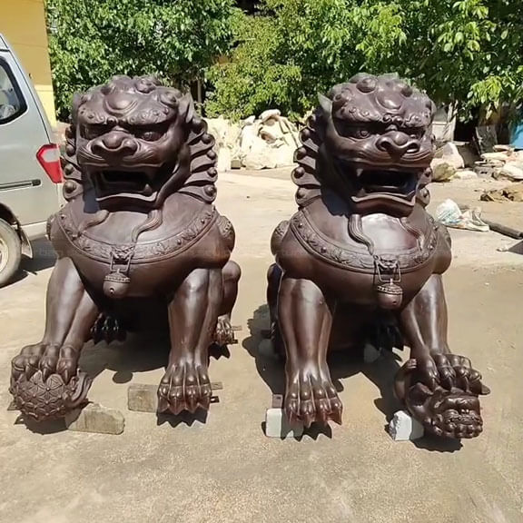 bronze foo dog statue- Arturban Statue