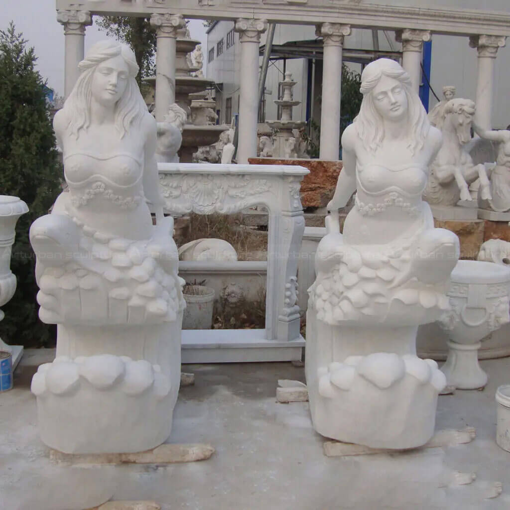 Carved Mermaid Statue - Arturban Statue